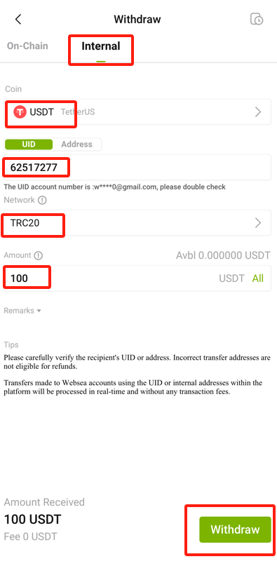 Withdraw Tutorial – English